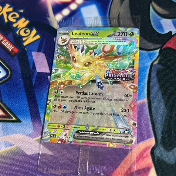 Pokemon | Other | Pokemon Leafeon Ex Prismatic Evolutions Surprise Box ...